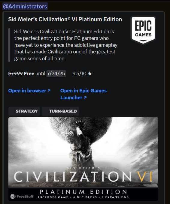 Sid Meier’s Civilization® VI Platinum Edition FREE on Epic Games | ElaKiri