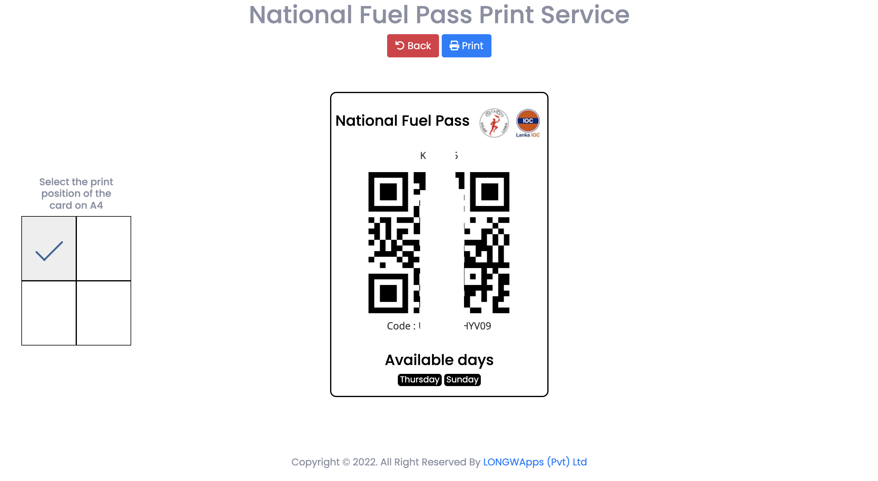 National Fuel Pass Print Service | Page 2 | ElaKiri